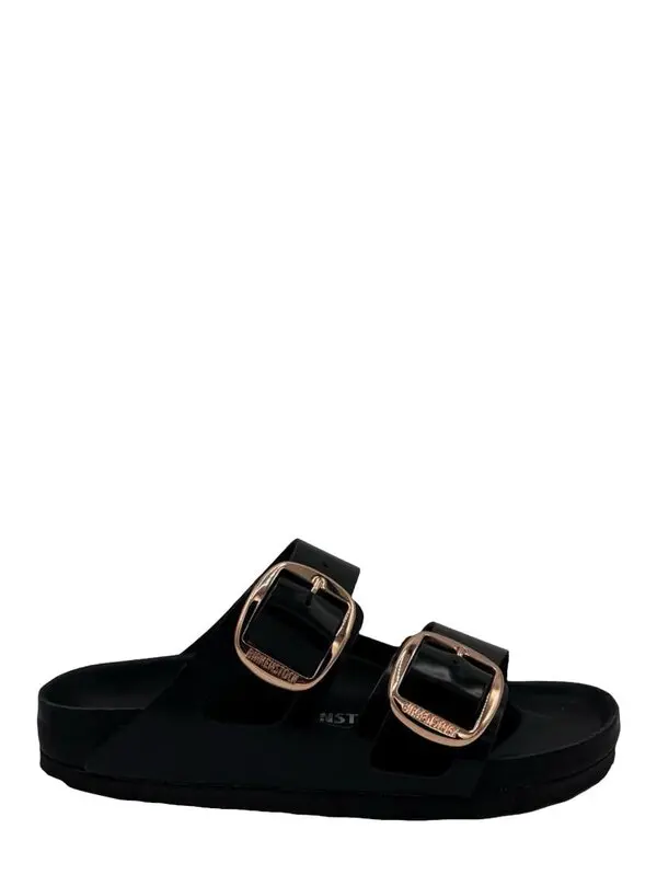 BIRKENSTOCK Arizona Big Buckle Exq Shine Sandals - Black