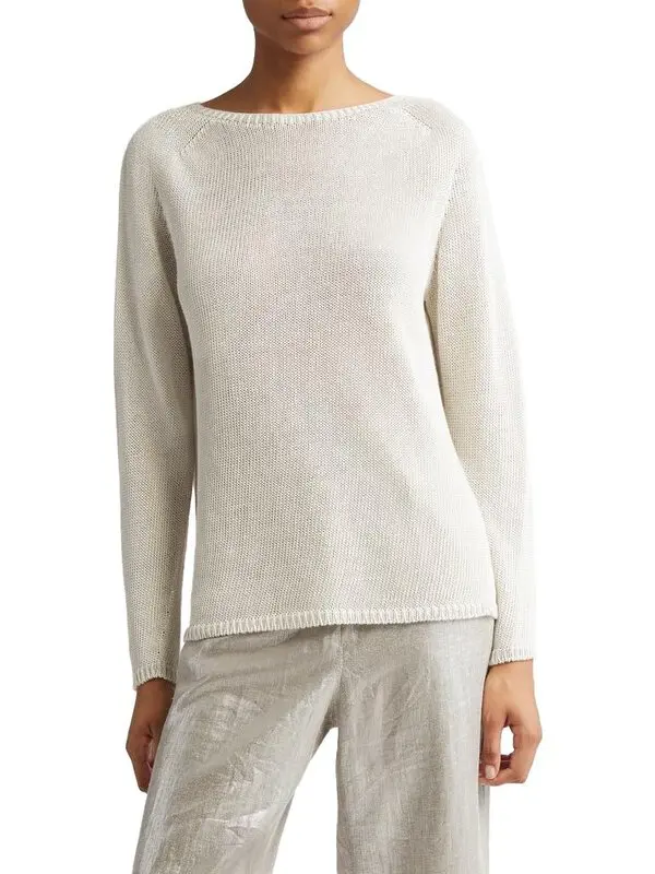 Max Mara Giolino Linen Sweater - Ecru