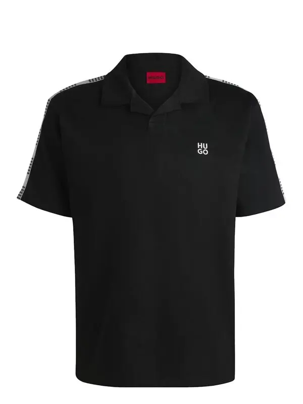 Hugo Logo-embroidered Polo Shirt - Black