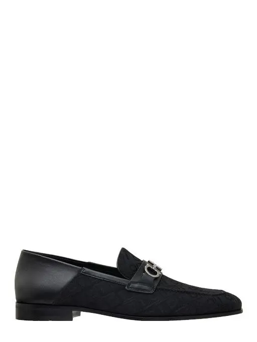 FERRAGAMO Hybrid Loafer With Gancini Ornament - Black