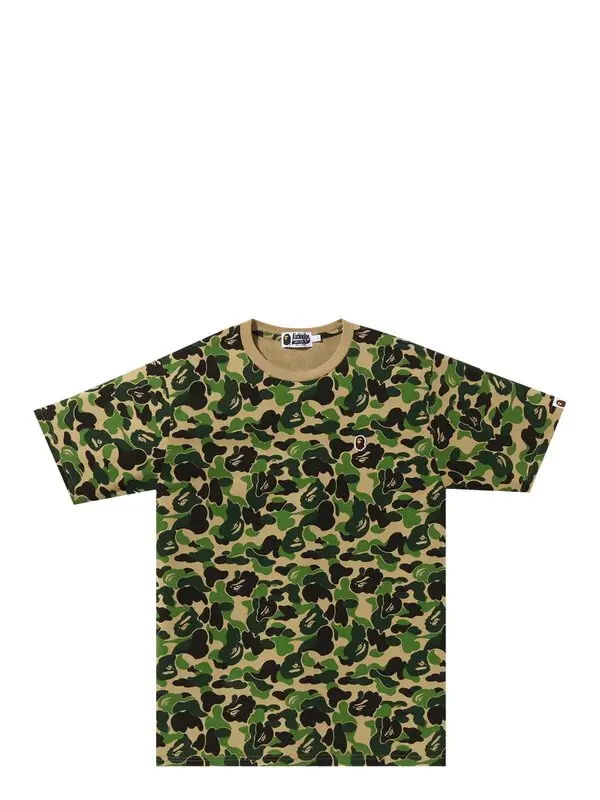 A BATHING APE Abc Camo Ape Head One Point Tee - Green