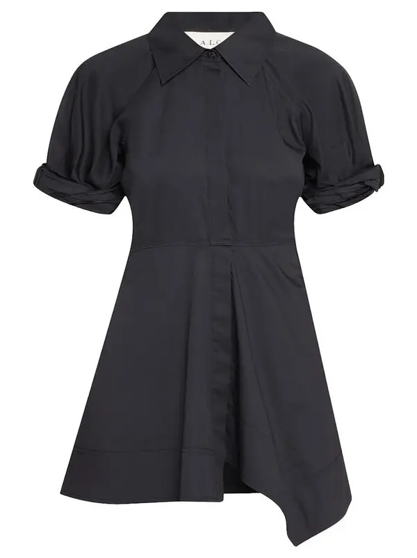 A.L.C. Julie Short-sleeve Shirtdress - Black
