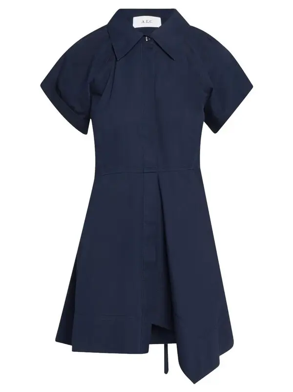 A.L.C. Julie Short-sleeve Shirtdress - Navy