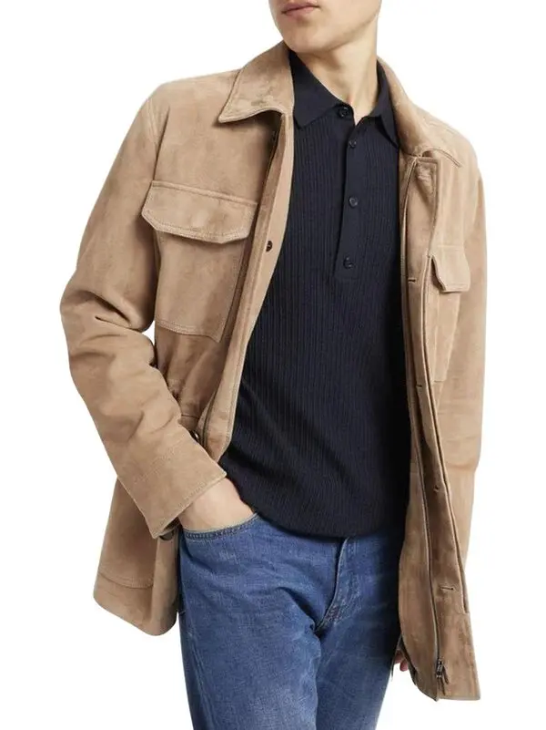 Brioni Suede Field Jacket - Brown