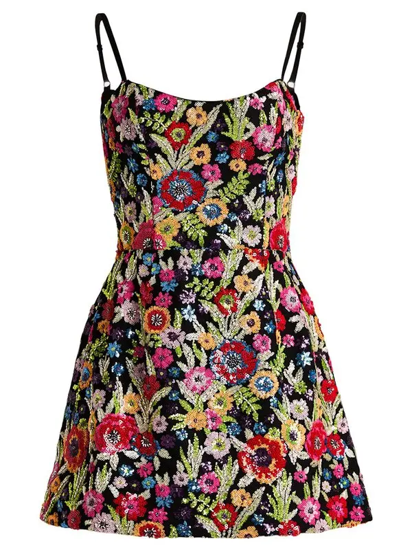 HELSI Cora Floral Sequined Mini Dress - Multi
