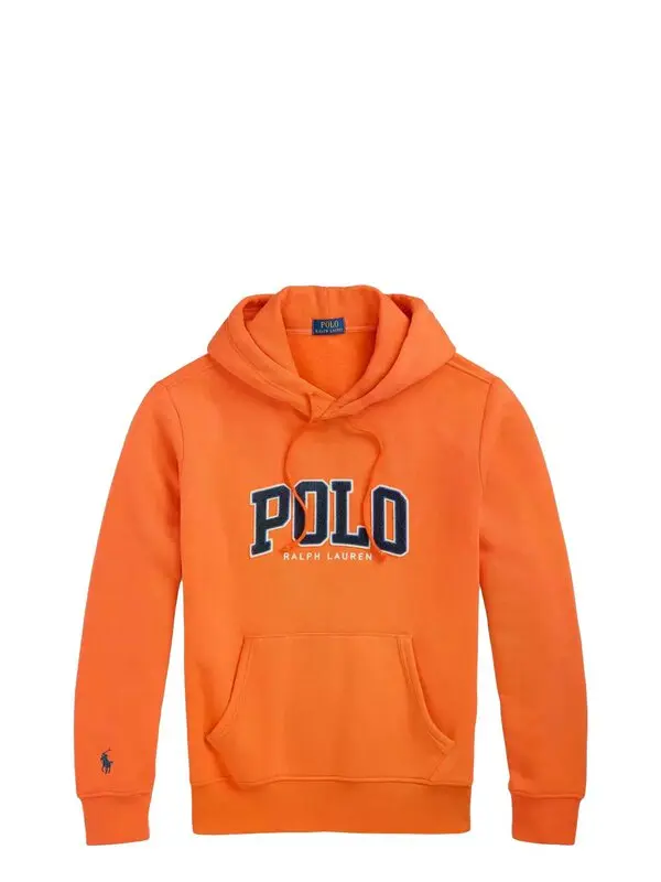 Polo Ralph Lauren Logo-flocked Hoodie - Orange