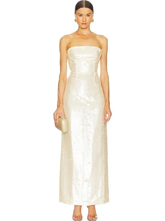 SABINA MUSAYEV Solance Sequin-embellished Dress - Ivory