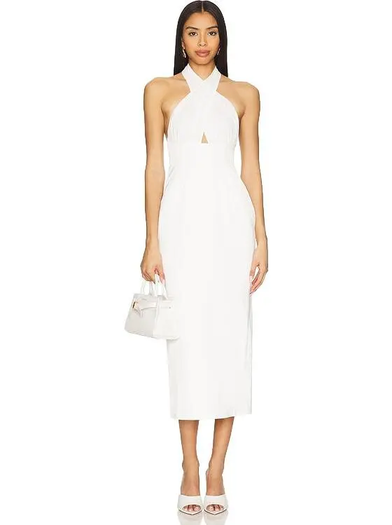 MORE TO COME Josie Midi Dress - White