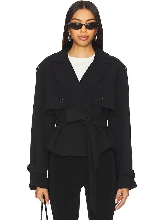 FAVORITE DAUGHTER Cropped Charles Trench - Black