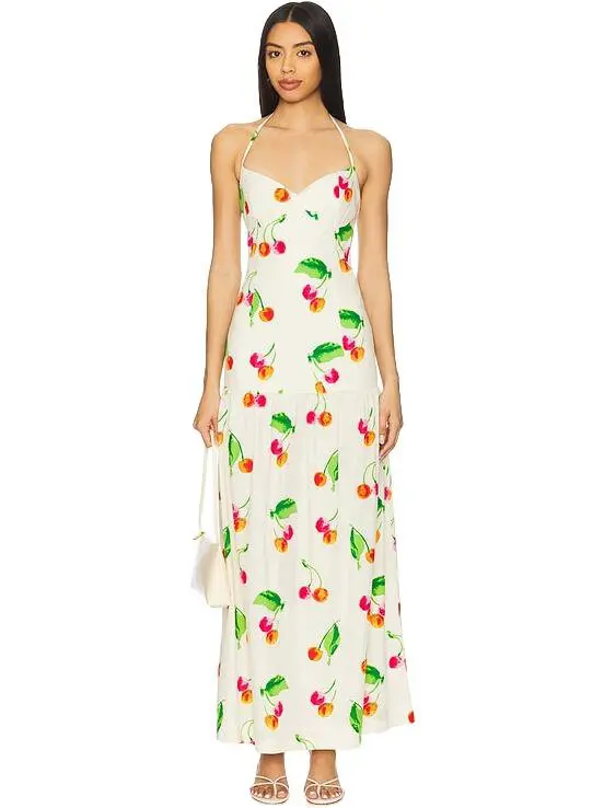 SWF Halter Maxi Dress - Cherry Bomb