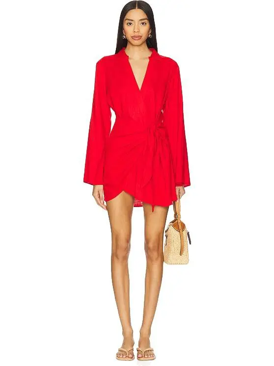 L*Space Las Palmas Dress In Red - Flame