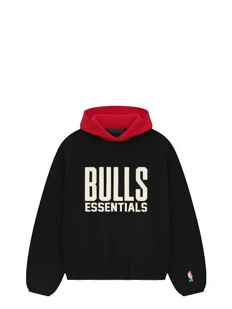 Fear Of God Essentials Bulls Hoodie - Black/red