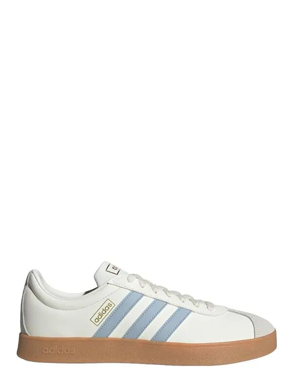 Adidas Vl Court Classic Sneakers - Off White/wonder Blue/gold Metallic