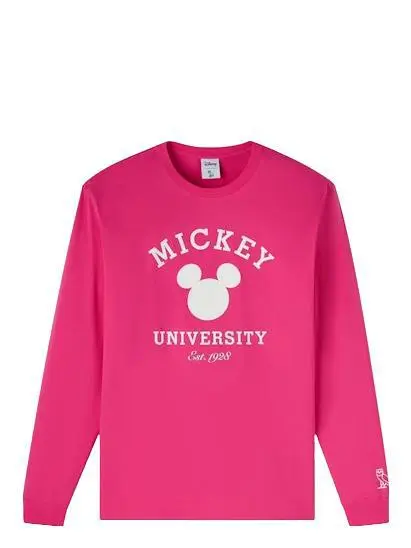 OVO X Disney Valentine's Collegiate Longsleeve T-shirt - Fuchsia