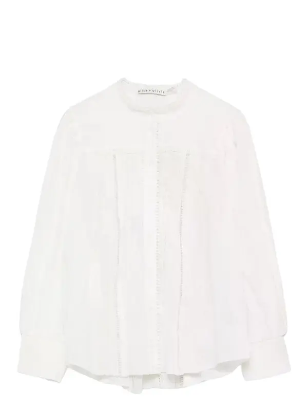 Alice + Olivia Cotton Blouse - White