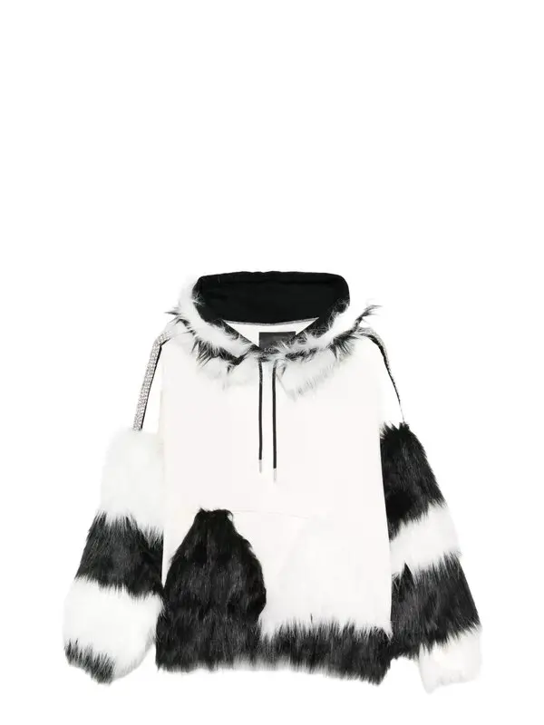 LOULOU Faux Fur-detailing Hoodie - White