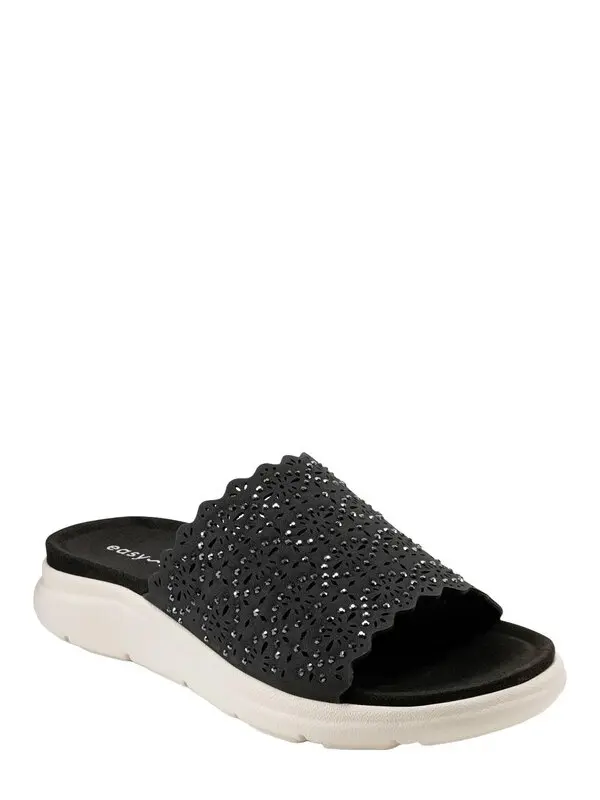 Easy Spirit Alora Studded Slide Sandal - Black