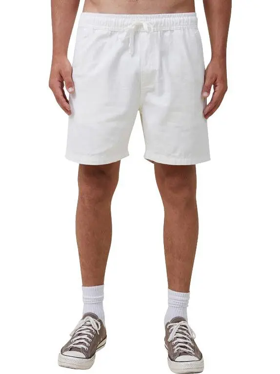 COTTON ON Relaxed Fit Easy Shorts - White Texture