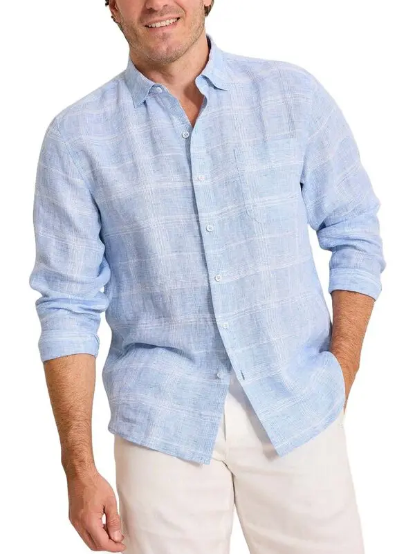 Tommy Bahama Paradiso Plaid Button-up Shirt - Light Sky