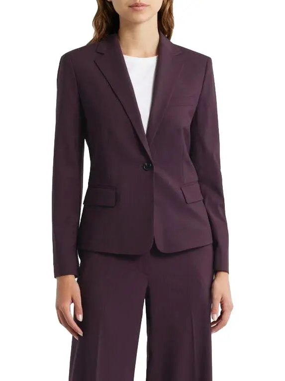 Theory Slim Fit Stretch Wool Blazer - Dark Iris - Hae