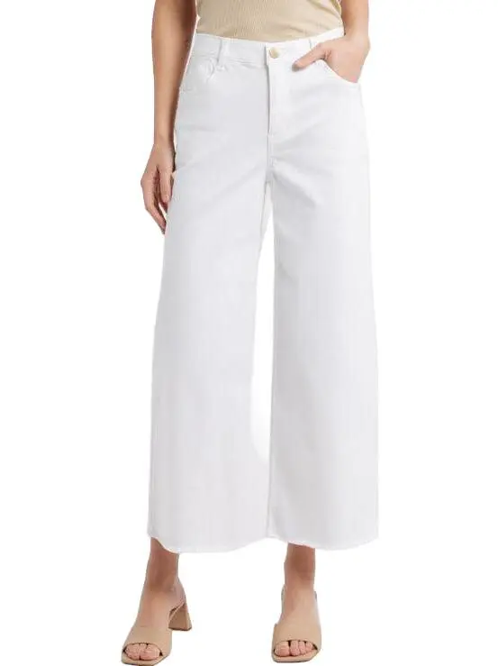Wit & Wisdom Wyatt 'ab'solution Skyrise Wide Leg Jeans - Optic White