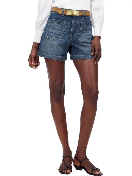 Madewell Emmett Patch Pocket Denim Shorts - Meriwether Wash