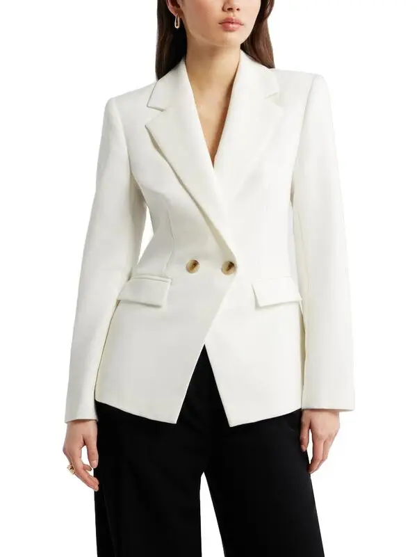 OPEN EDIT Hourglass Blazer - Ivory