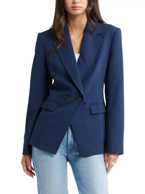 OPEN EDIT Hourglass Blazer - Navy Iris