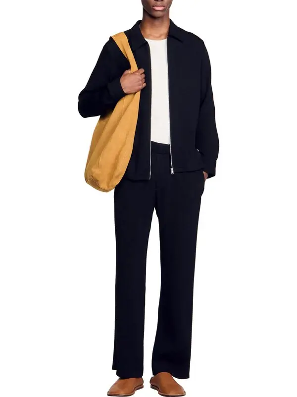 Sandro Pleated Shirt - Black