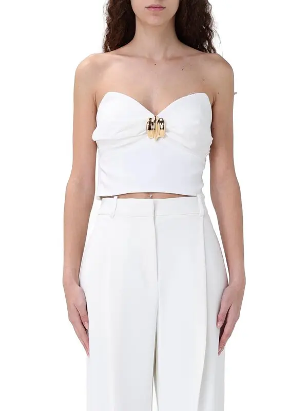 Elisabetta Franchi Strapless Cropped Top - White