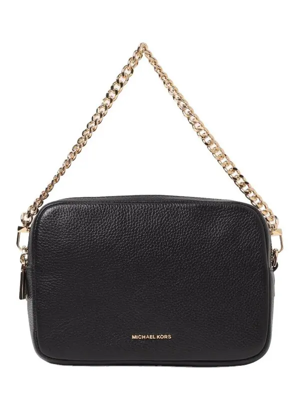 Michael Kors Bryant Pebbled Leather Crossbody Bag With Chain Handle - Black