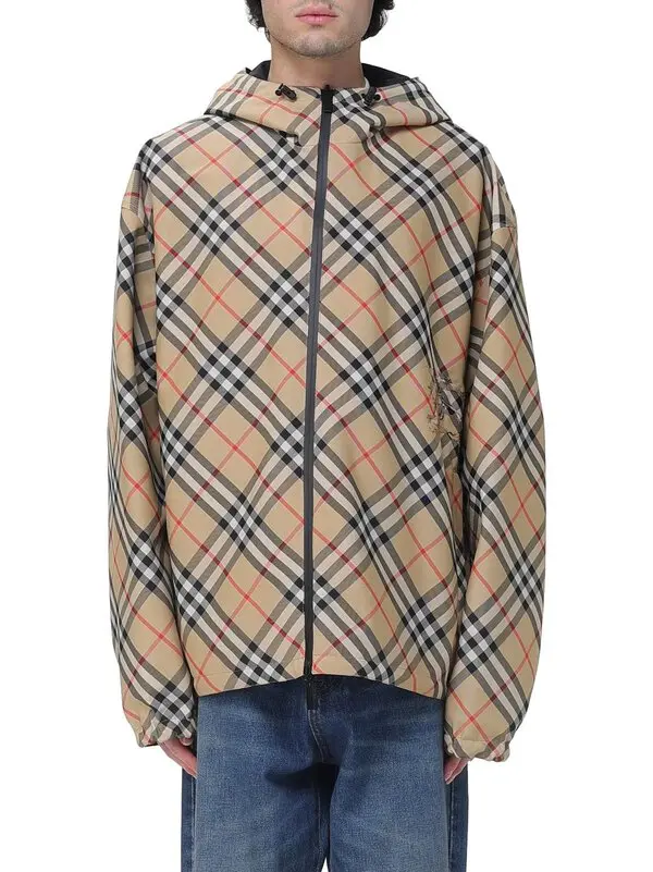 Burberry Checked Jacket - Sand