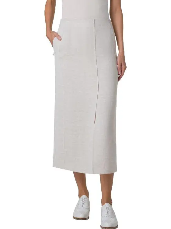 Akris Double Face Linen Blend Pencil Skirt - Greige