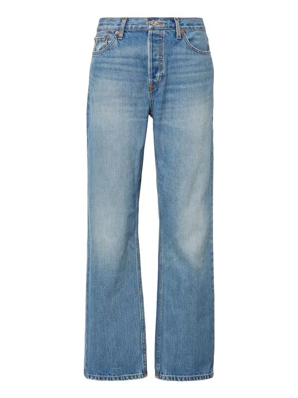 RE/DONE The Standard Mid-rise Straight Jeans - Blue