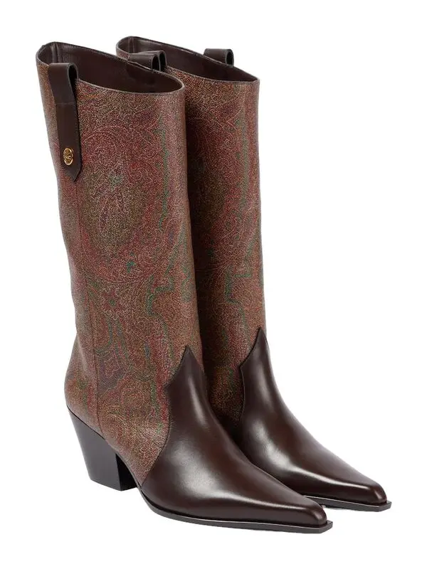 Etro Paisley Knee-high Boots - Multicoloured