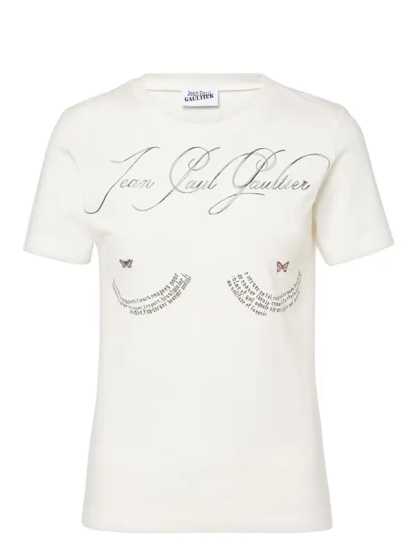 Jean Paul Gaultier Logo Printed T-shirt - White