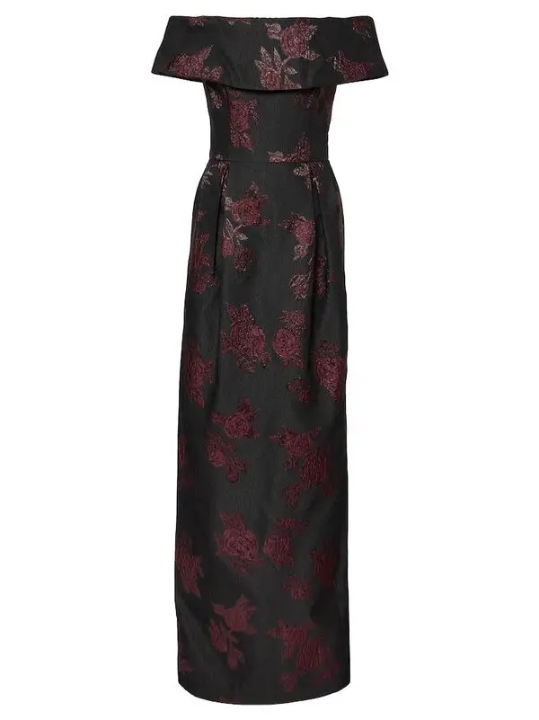 Rebecca Vallance Florentina Off-shoulder Gown - Burgundy