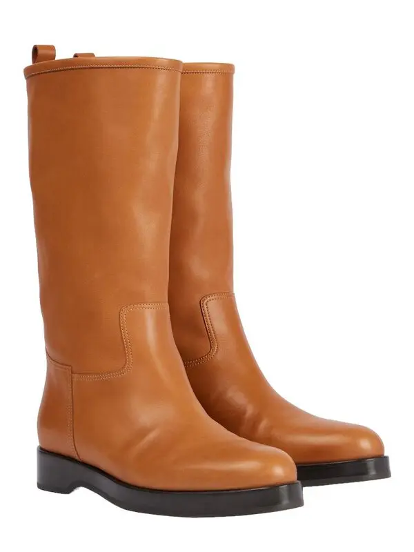 Loro Piana John Leather Boots - Brown