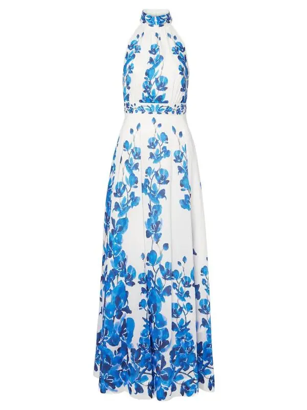 Rebecca Vallance Orchid Floral Maxi Dress - Blue
