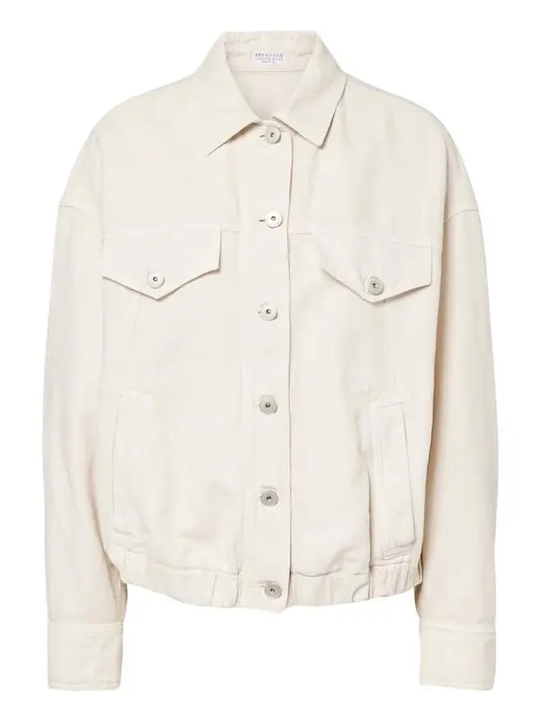Brunello Cucinelli Cotton And Linen Jacket - White