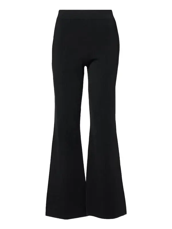 JOSEPH Knitted Mid-rise Flare Pants - Black
