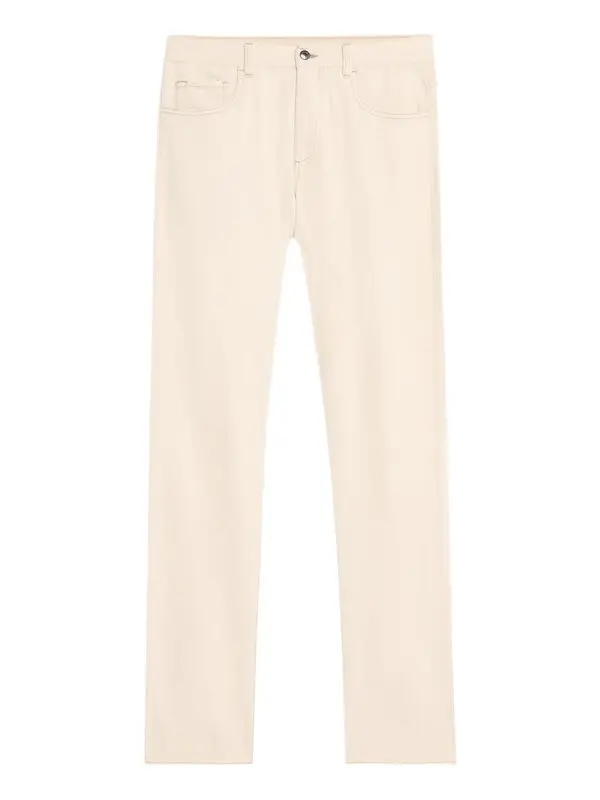 Canali Denim Five-pocket Pants - Natural