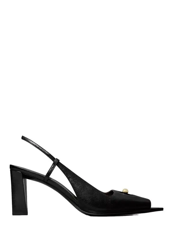 Tory Burch Pierced Leather Pumps - Black