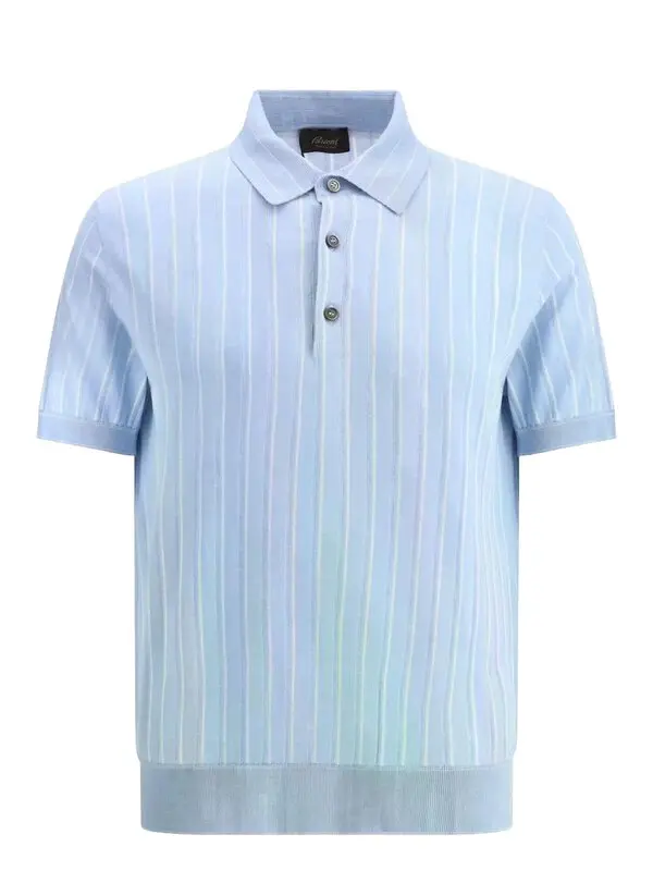 Brioni Trama Polo Shirt - Blue