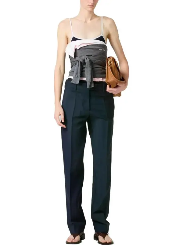 Miu Miu Boat-neck Top - Grey