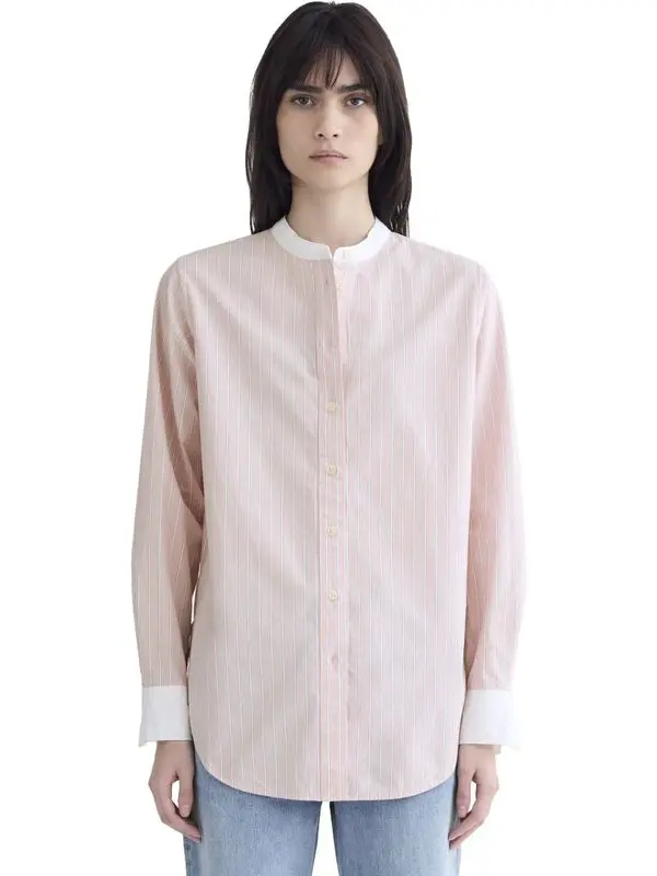 Everlane Oversized Cotton Shirt - Pink / White