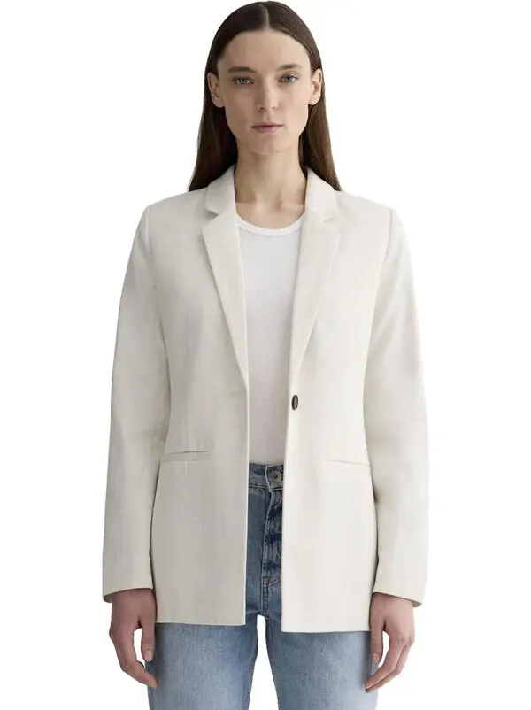 Everlane Relaxed Blazer - Heathered Oat