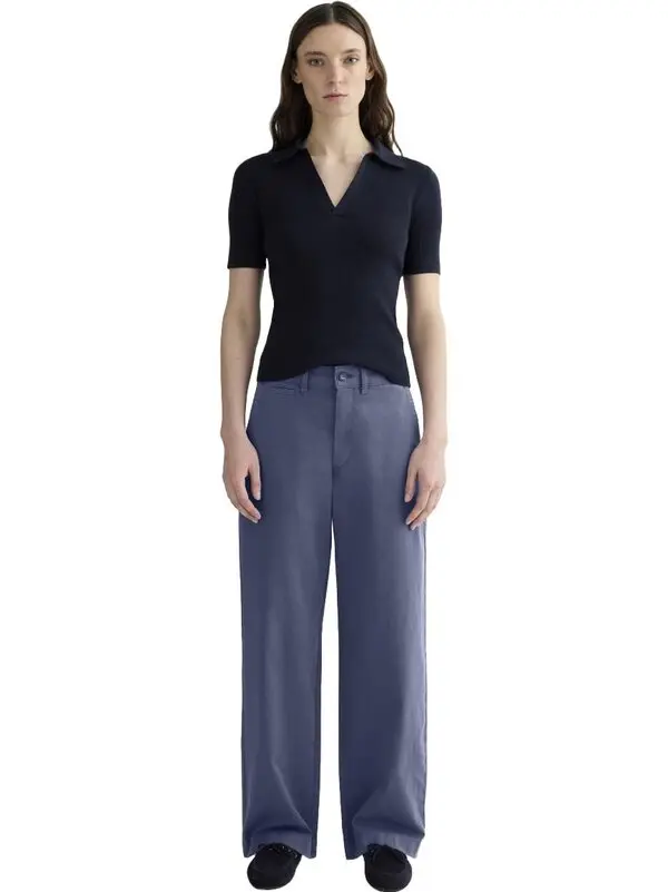 Everlane Wide-leg Chino - Deep Cobalt