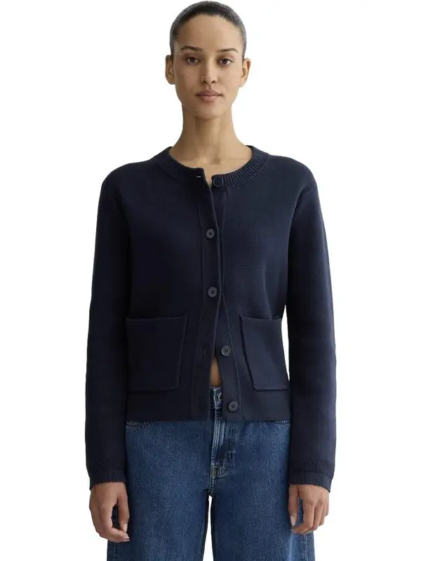 Everlane Crew Cardigan - Navy