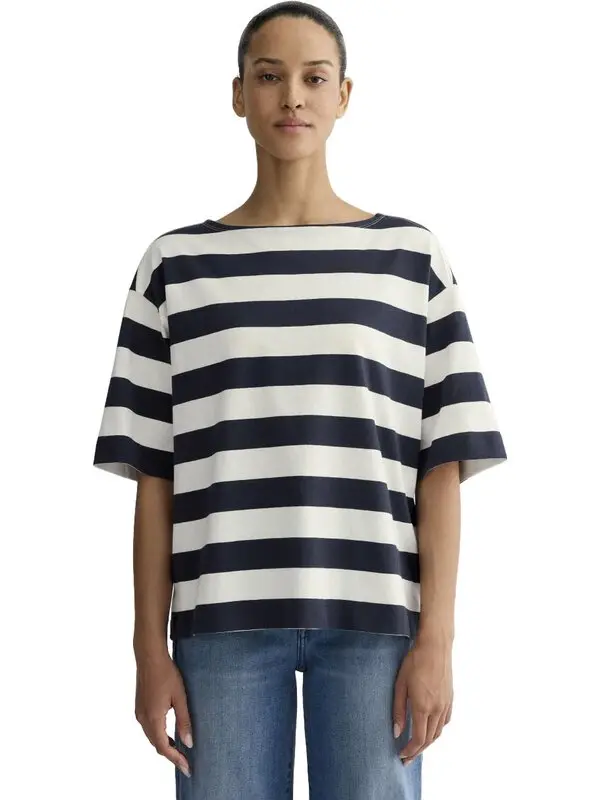 Everlane Mariner Oversized T-shirt - Navy/bone